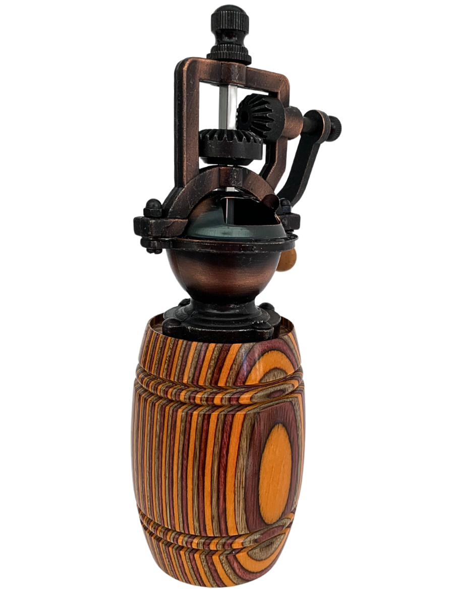 Antique Peppermill - Fall Leaves – BwA Woodturning
